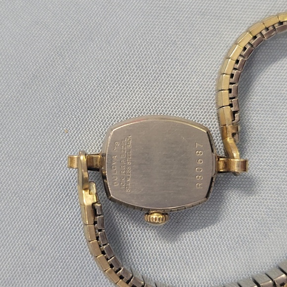 Bulova | Accessories | Vintage Bulova K Rgp Sterling Silver Back Watch ...